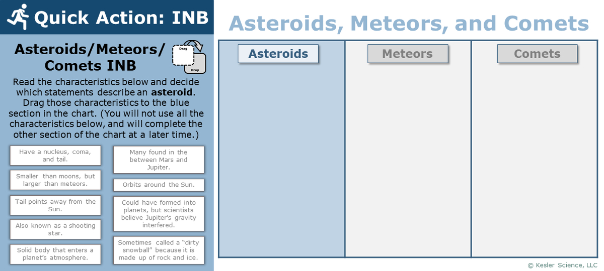 Asteroids Meteors Comets Lesson Plan - Complete 5E Method Science Unit